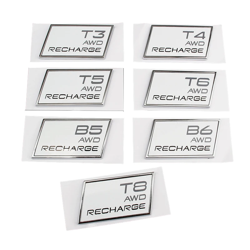 Car 3D ABS T3 T4 T5 T6 T8 B5 B6 AWD Recharge Trunk Logo Badge Emblem ...