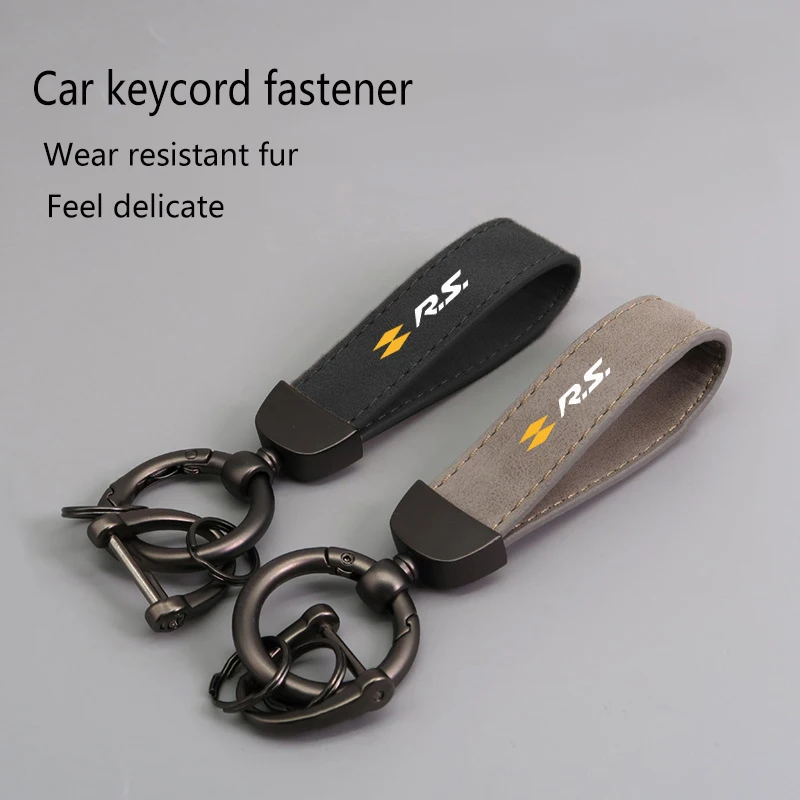 Suede-Keychain-Sport-Key-Ring-Custom-Gift-With-Logo-For-Renault-RS-Line ...