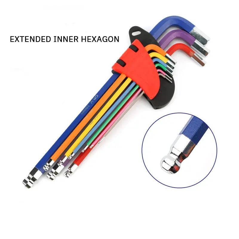 9Pcs Hex Wrench Set Allen Wrench Tool Square Wrench Torx Inner ...
