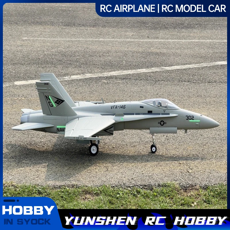 Freewing F-18 90mm Ducted Jet Fighter Assembled Fixed Wing Model Grey ...