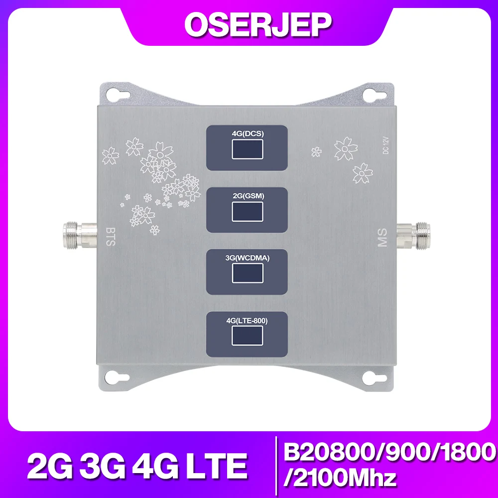 Four-Band-2G-3G-4G-signal-Repeater-LTE-800-900-1800-2100-mhz-Cellular ...