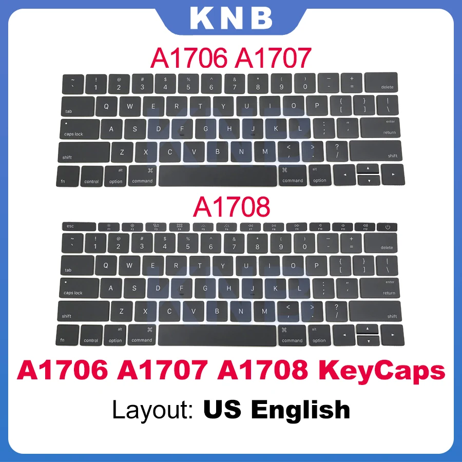 New Laptop A1706 A1707 A1708 Keycap Key caps set US Layout For Macbook ...