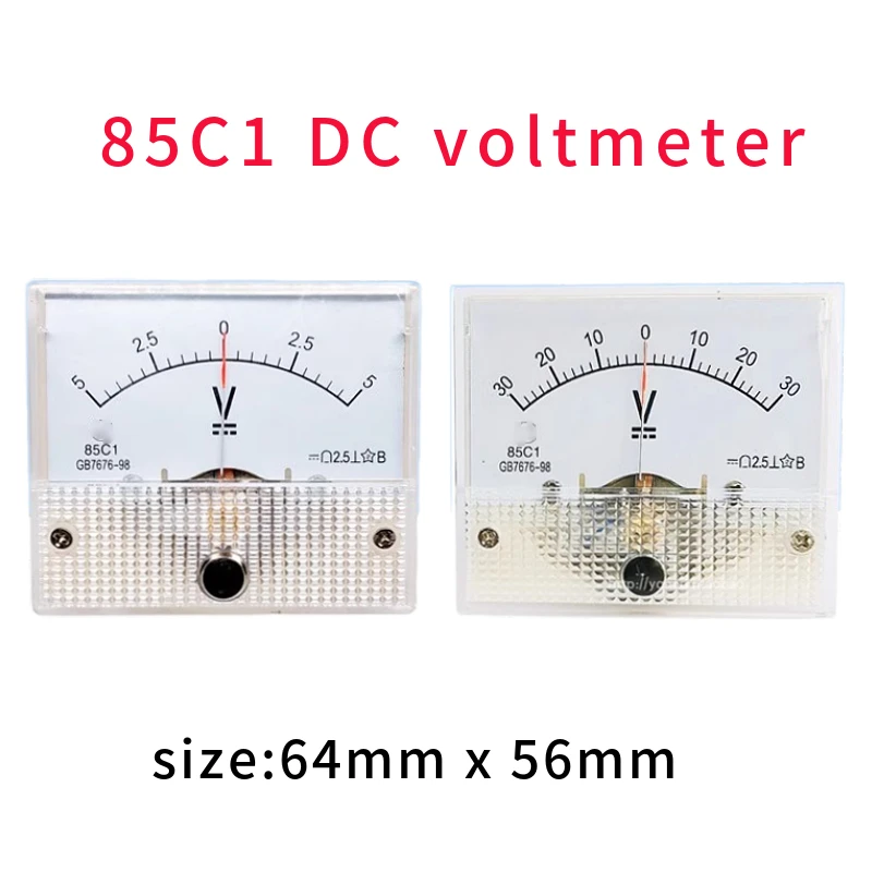 85C1-DC-voltmeter-bidirectional-positive-and-negative-voltmeter-5V10V20V30V50V100V500V-Analog ...