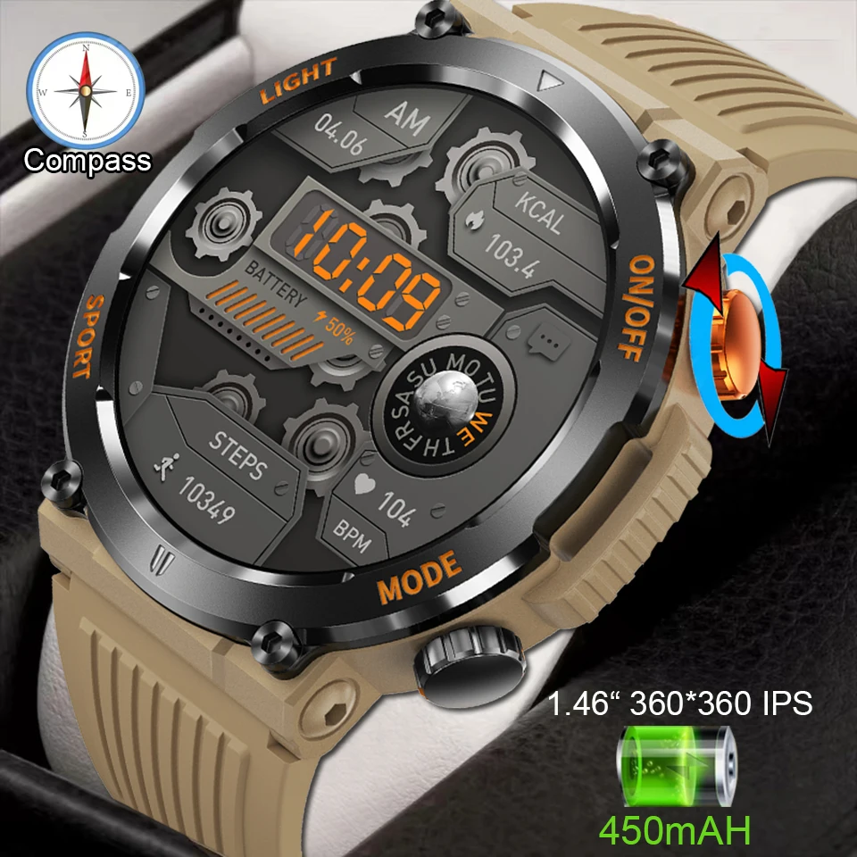 New-LED-Flashlight-NFC-SmartWatch-Men-Watch-4-Pro-AMOLED-HD-Screen-BT ...