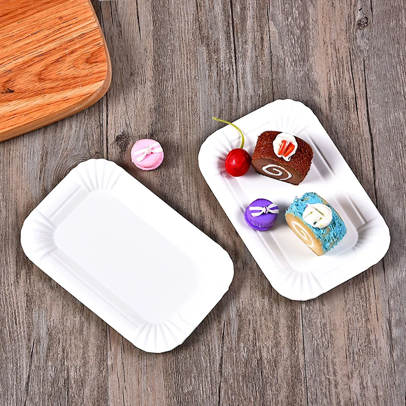 50-Pcs-Eco-friendly-Disposable-Dish-Dinner-Plates-Rectangular-Birthday ...
