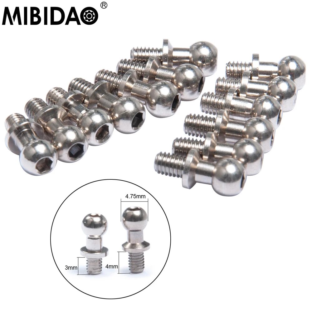 MIBIDAO-13Pcs-Metal-Ball-Joint-Linkage-Rod-End-Ball-Head-Screw ...
