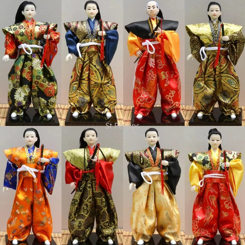 30cm-Japanese-Samurai-puppet-Ninja-man-Kimono-dolls-Geisha-Figurines ...