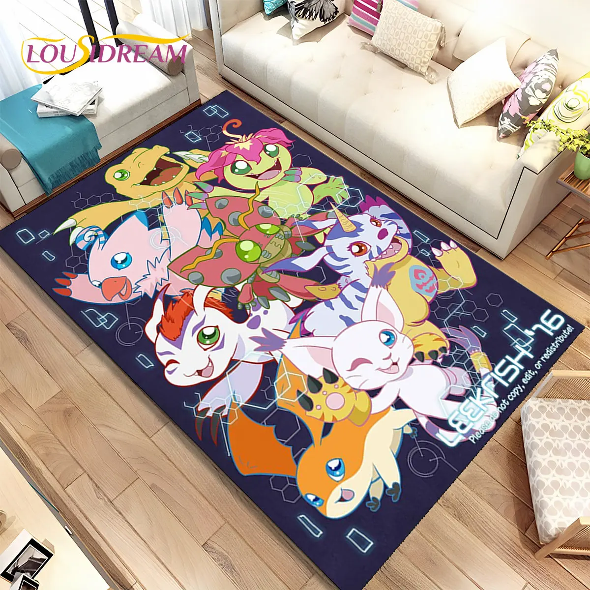 Cartoon Digimon Adventure Area Rug Large,Carpet Rug for Living Room ...