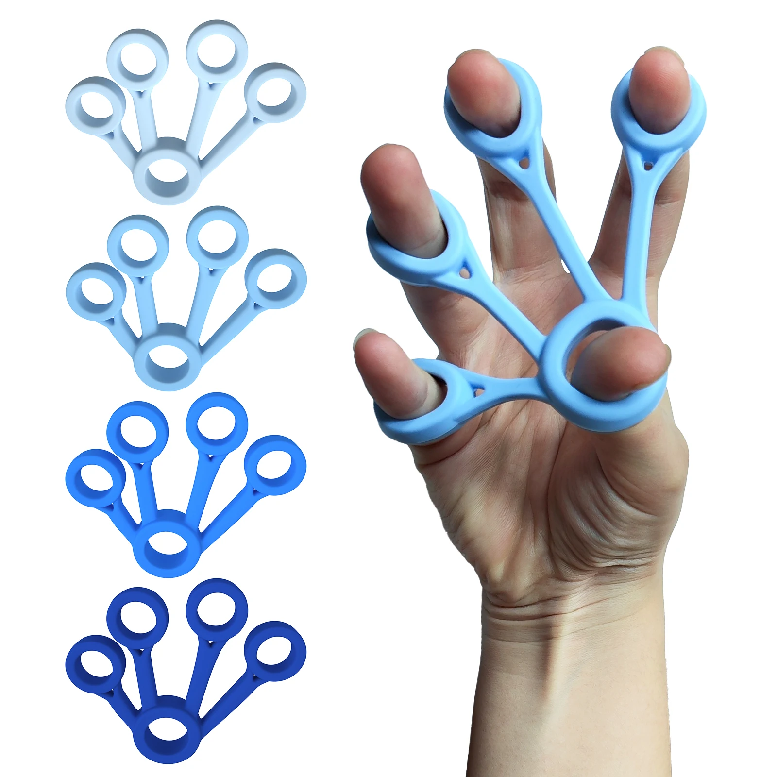 4PCS-New-Hand-Gripper-Silicone-Finger-Expander-Exercise-Hand-Grip-Wrist ...
