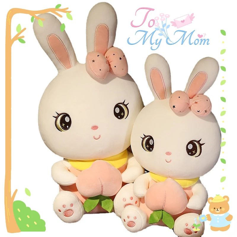 Soft Plush Rabbit Doll Pink | Pink Bunny Stuffed Animal | Sleeping ...