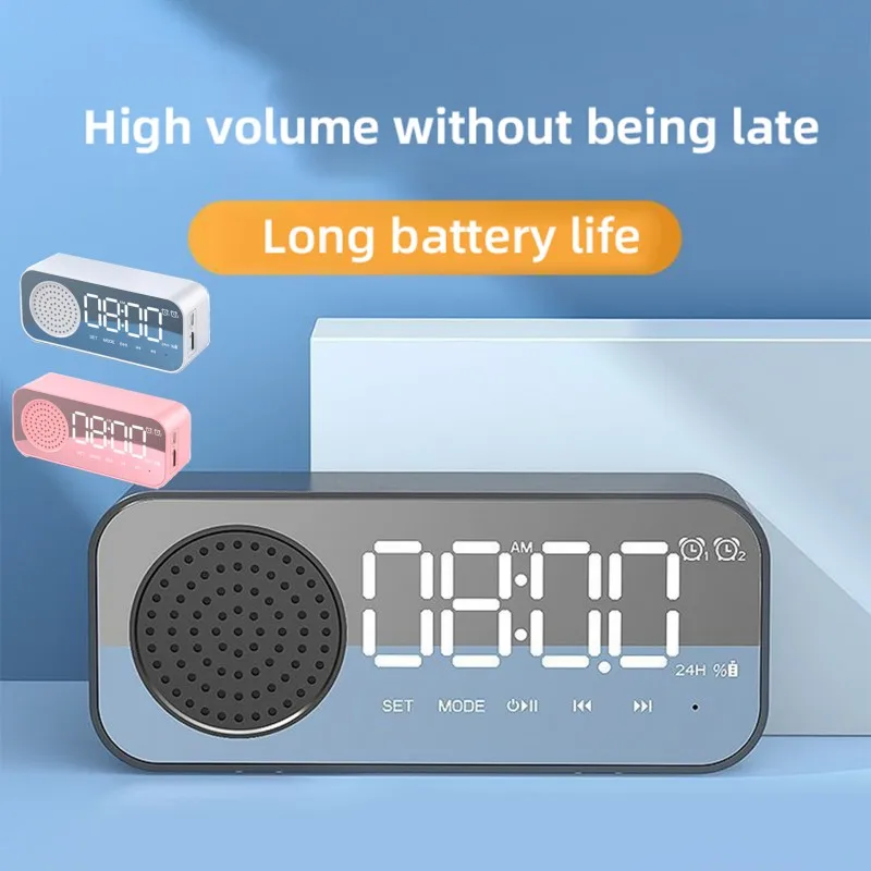 Bluetooth Snooze Alarm Clock Wireless Bluetooth Speaker Desktop ...