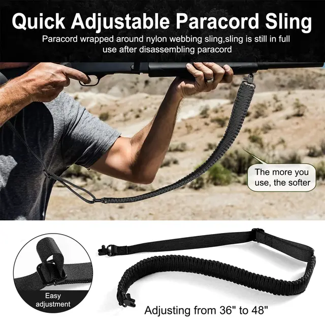 Adjustable Rifle Sling BOOSTEADY 2-Point Gun Sling - Adjustable 550 ...
