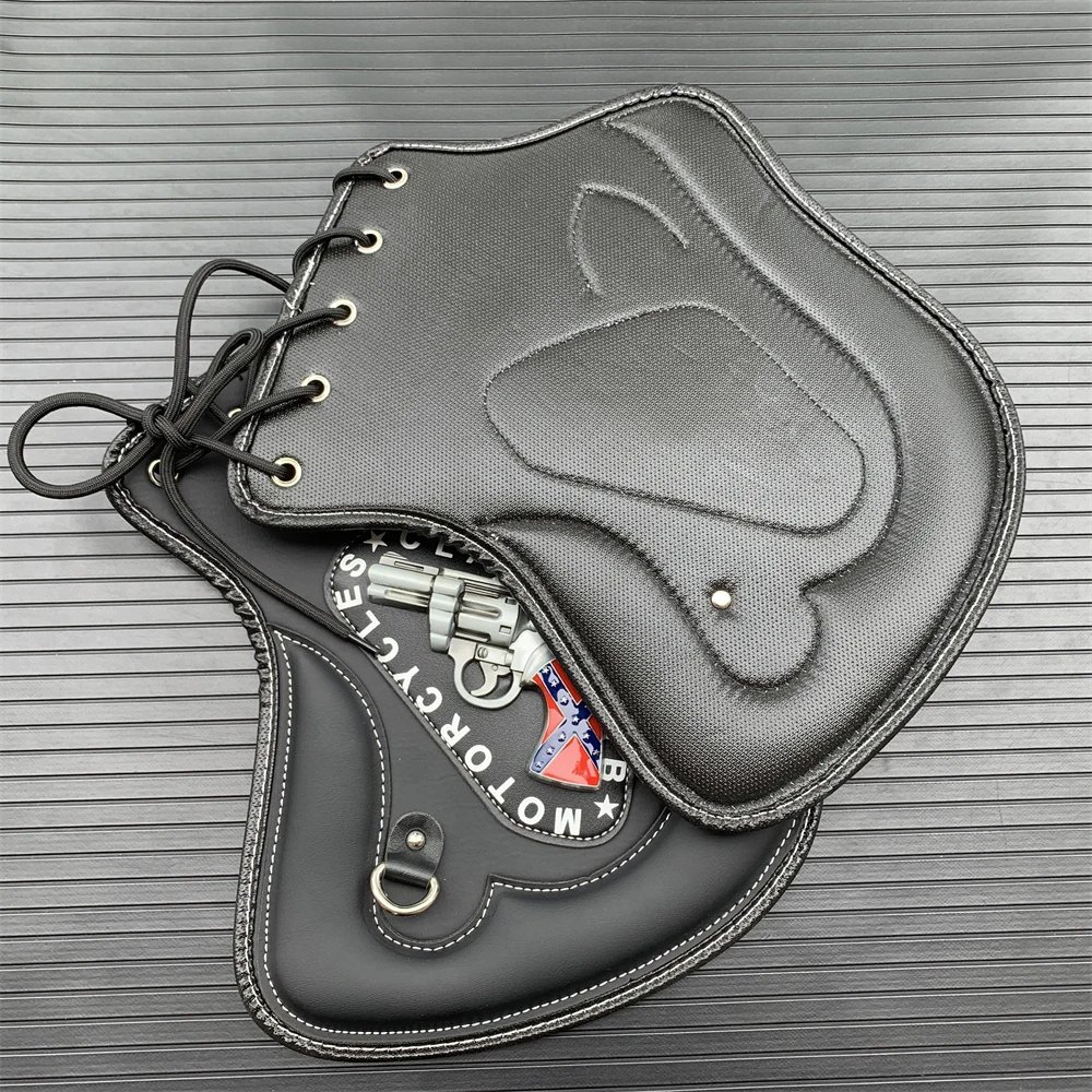 Universal Motorcycle Heat Shield Side Saddle PU Leather Heat Deflector ...