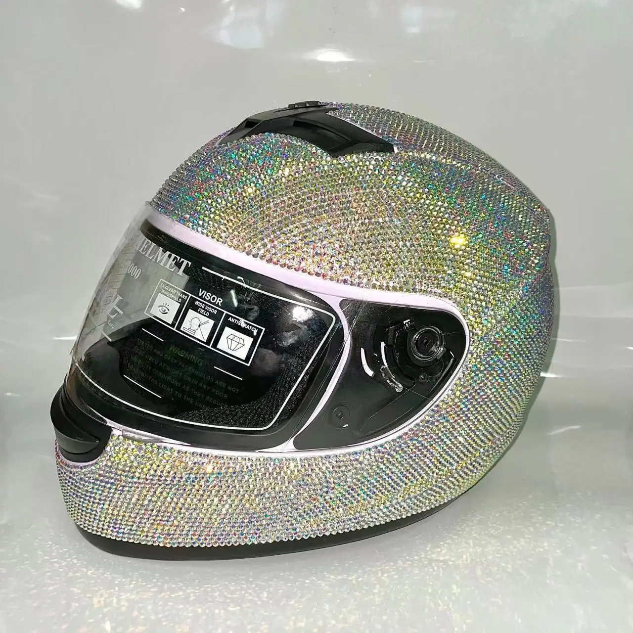 Ins-hot-sell-bling-crystal-diamond-bike-helmet-rhinestone-motorcycle ...