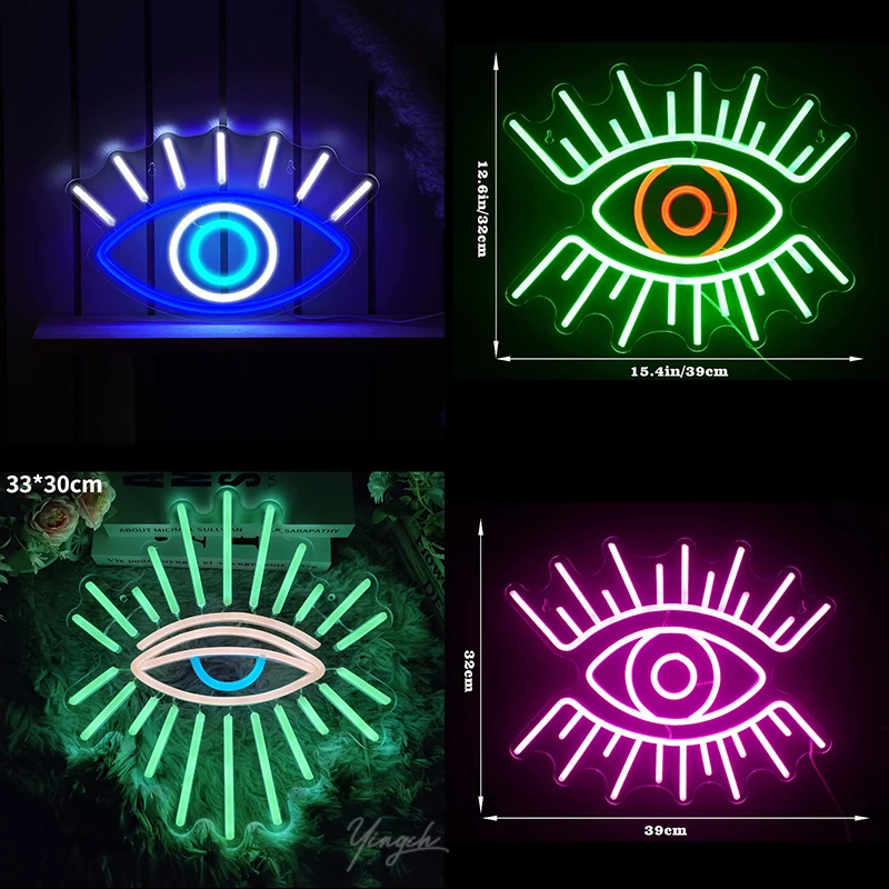 Eye Neon Signs Light LED Eyes Modeling Nightlight USB Plug Business ...