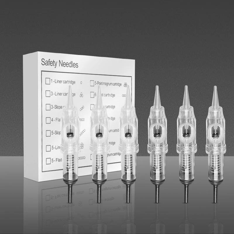 100pcs-Disposable-Permanent-Makeup-Cartridge-Needles-1RL-Sterilized ...