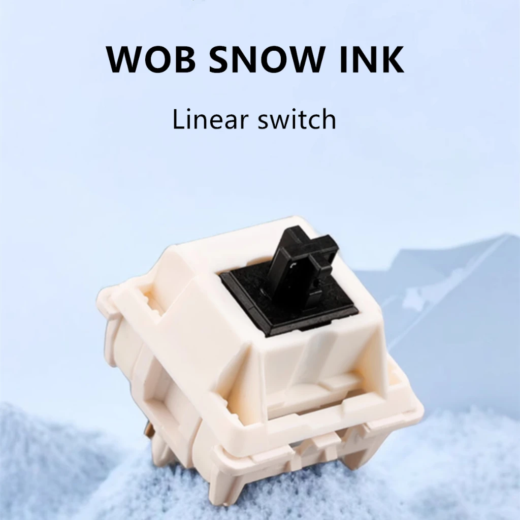 WOB-Snow-Ink-Keyboard-Switch-Hot-swappable-Linear-Axis-Pre-lubricated ...
