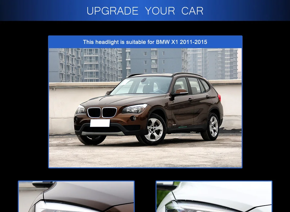 Car Lights For Bmw X1 Headlights 2011-2015 E84 Led Headlight Angel Eye ...