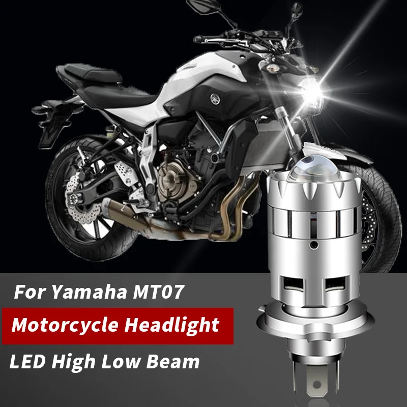 For-Yamaha-MT07-Motorcycle-H4-LED-Lens-Headlight-Retrofit-Accessories ...