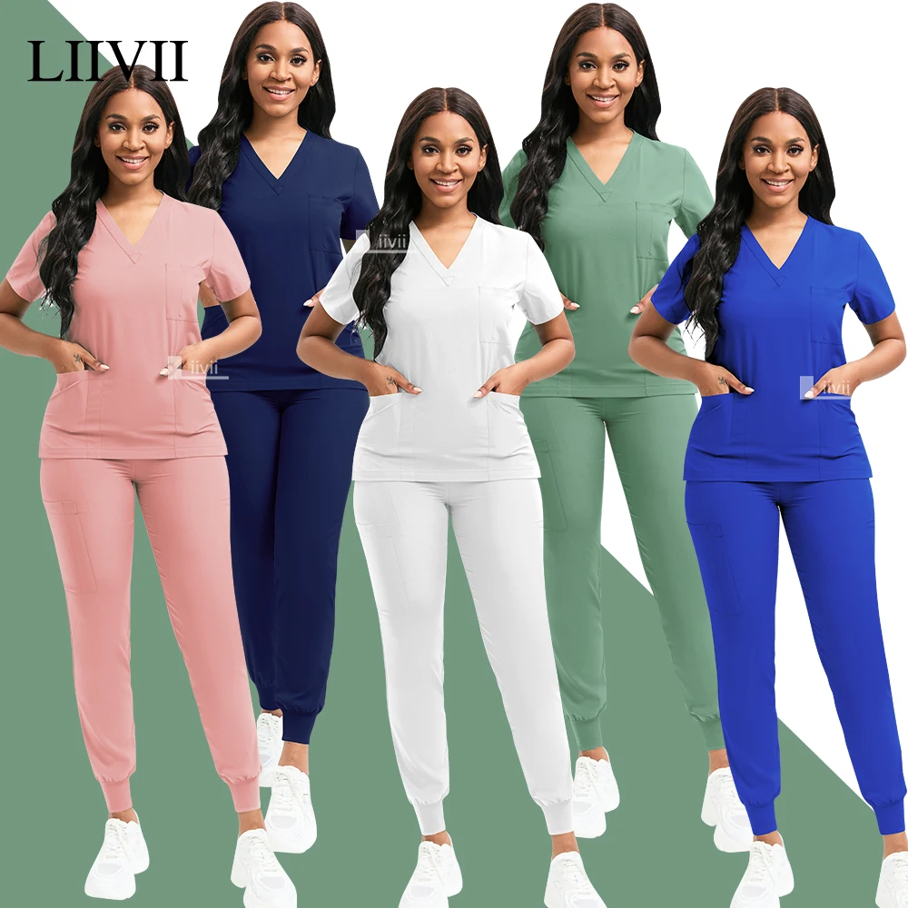 Medical Nurse Uniform 2Piece Workwear Medical Scrubs Set Hospital ...