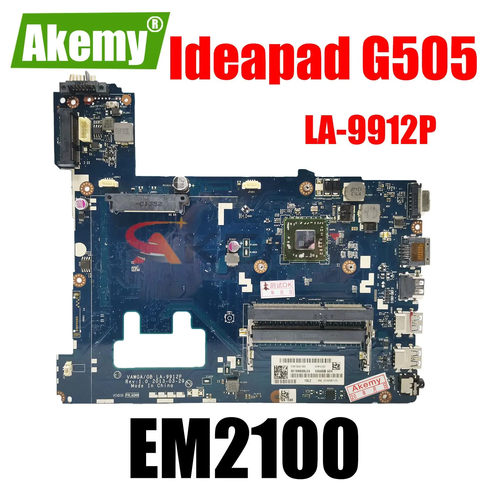 VAWGA-GB-LA-9912P-Para-LENOVO-Ideapad-G505-EM2100-15-Polegada-Notebook ...