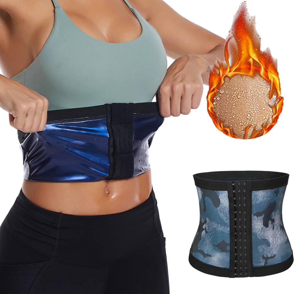 Women Sauna Sweat Fat Burning Waist Trainer Shapewear Workout Thermal ...
