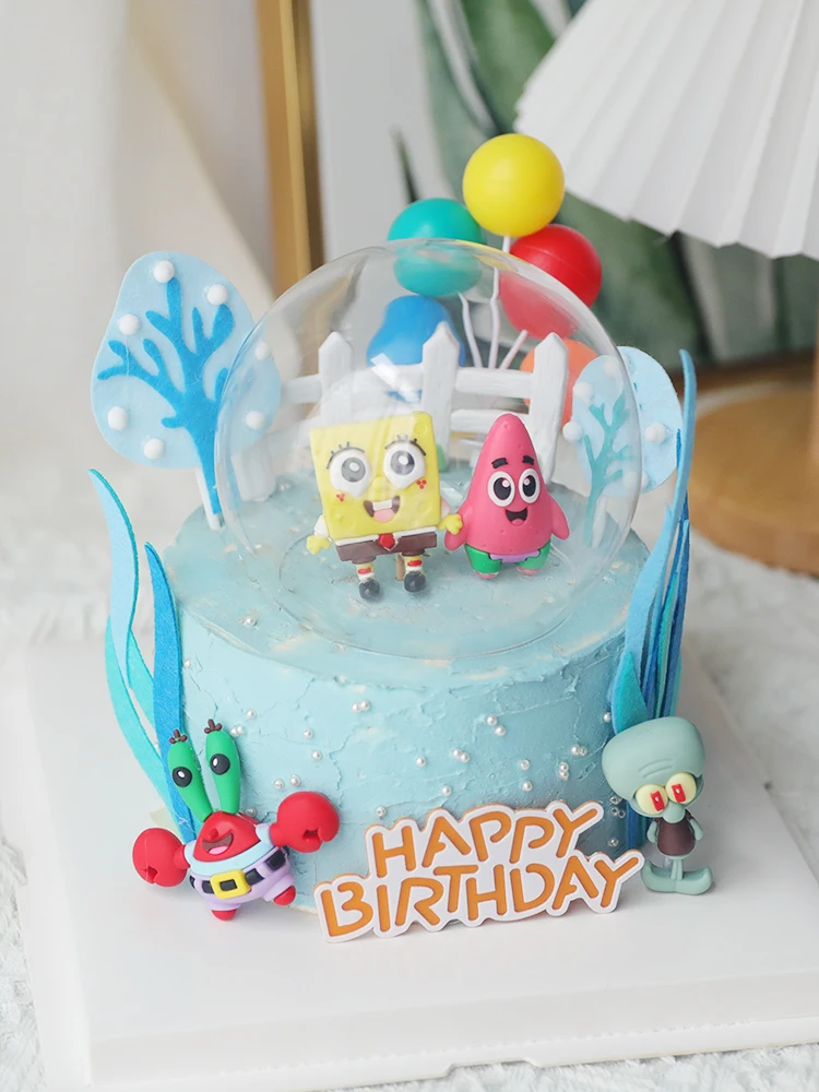 Girly Spongebob Birthday Cake