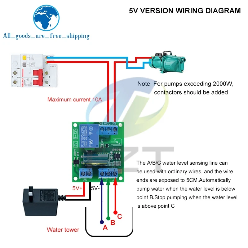 TZT-5V-12V-Water-Level-Automatic-Controller-Relay-Liquid-Sensor-Switch ...