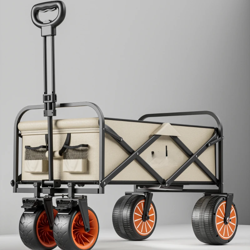2024-NEW-Electric-Camping-Cart-Folding-Trolley-Portable-Ultralight ...
