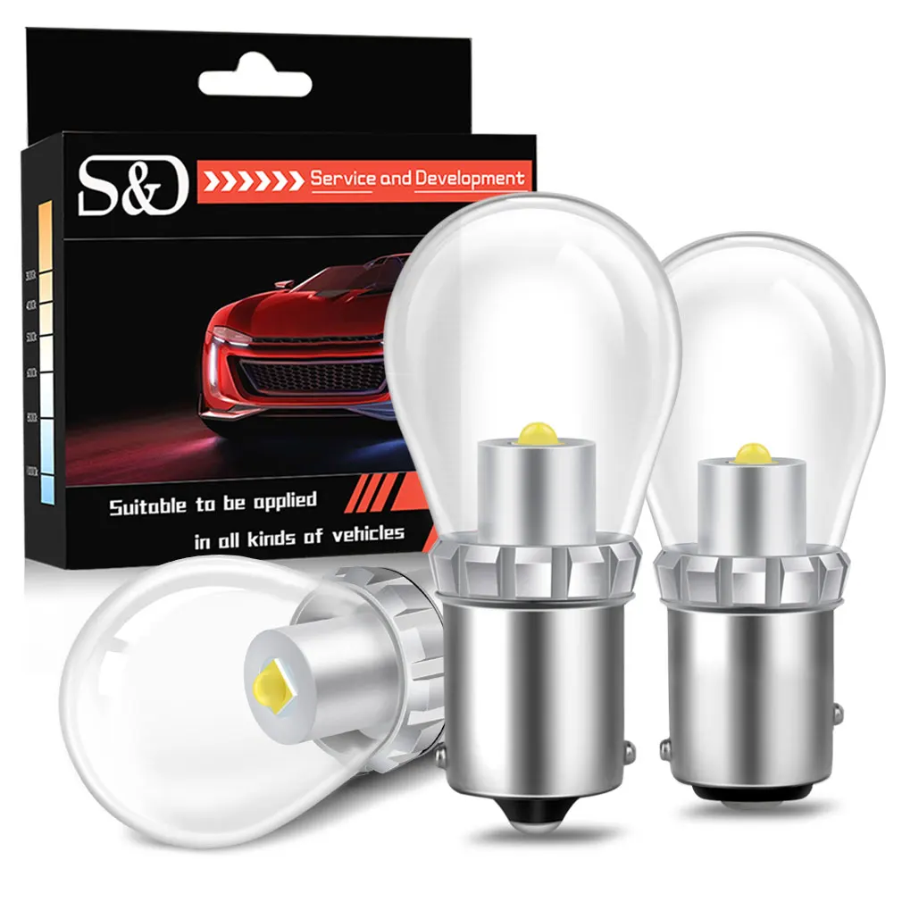 2pcs P21W Led 1156 BA15S BAU15S Bulbs PY21W 1157 BAY15D BA15D BAZ15D P21/5W T20 LED W21/5W W21W ...