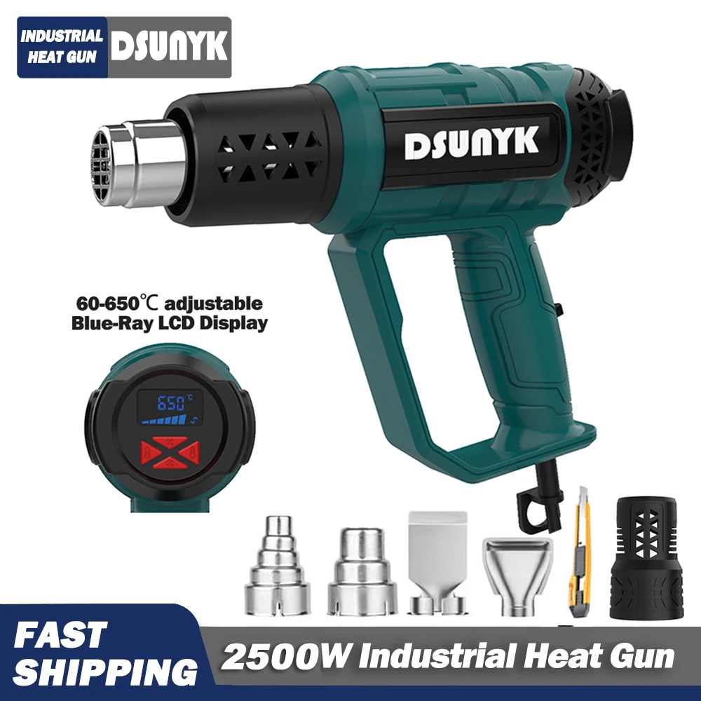 2500W-Industrial-Electric-Hot-Air-Gun-Thermoregulator-Heat-Guns-Shrink ...