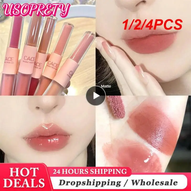 Pintalabios-rojo-mate-de-terciopelo-brillante-1-2-4-piezas-colores ...