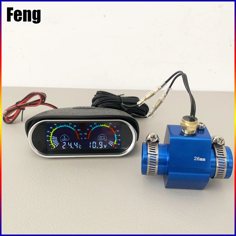 12V-24V-Digital-Water-Temperature-Gauge-Volt-Water-Temperature-Sensor ...