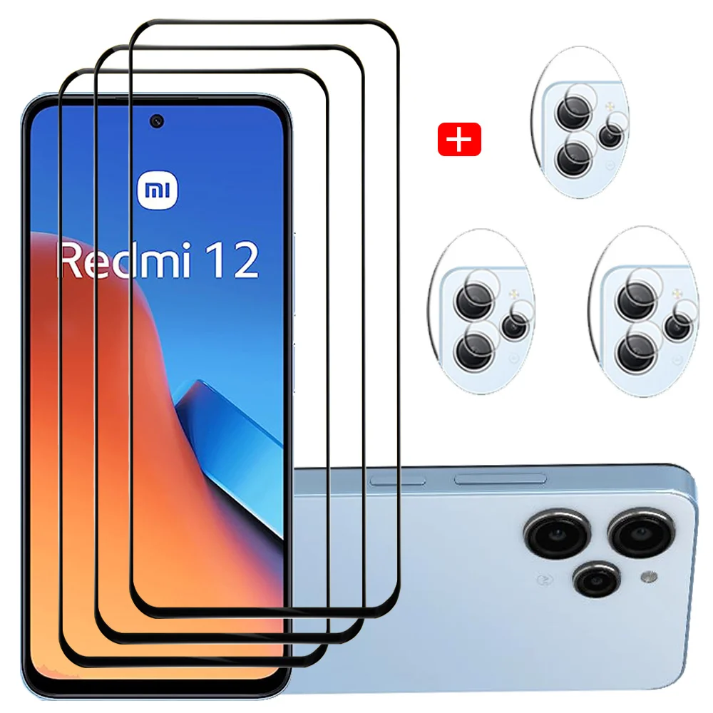 Pelicula-Redmi-12-4G-5G-Glass-For-Xiaomi-Redmi-12-Tempered-Glass-Redmi ...