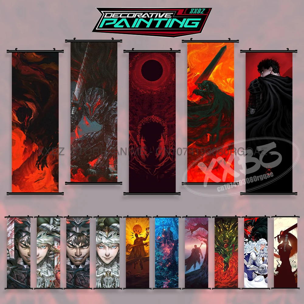 Classic Anime Berserk Home Decoration Poster Guts Figures Wall Artwork ...