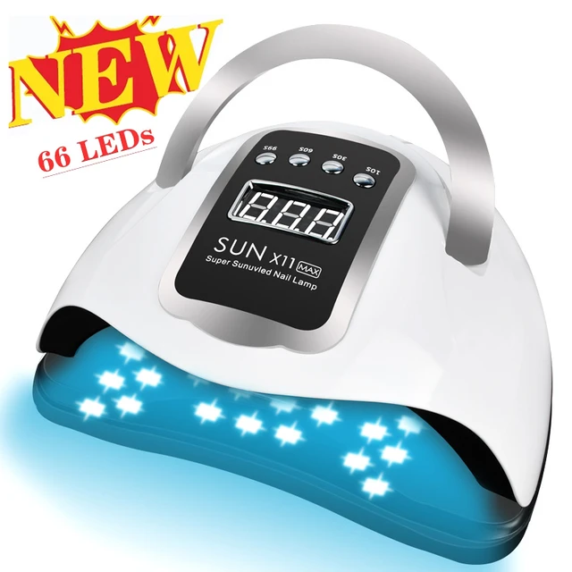 Sun X10 Max-Lámpara de uñas LED UV para esmalte de uñas en Gel, secado rápido, 66 LED, 280W ...