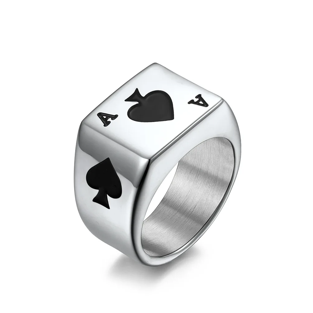 Lucky-Playing-Cards-Rings-A-of-Hearts-A-of-Spades-A-Titanium-Ring-Rings ...