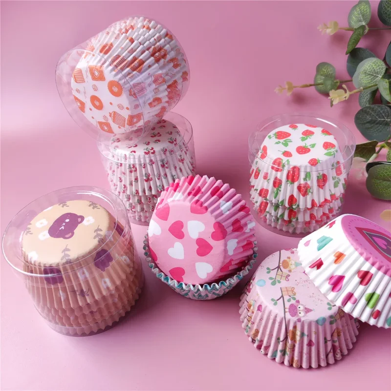100pcs-Cupcake-Liners-Paper-Baking-Cups-Muffin-Mousse-Holders-Oil-proof ...