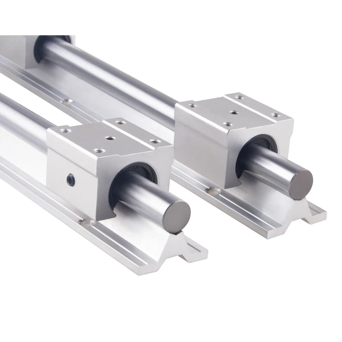 Mssoom Linear Rail Shaft GuideとLinear Bearing Slide Block、SBR16-55.12 ...