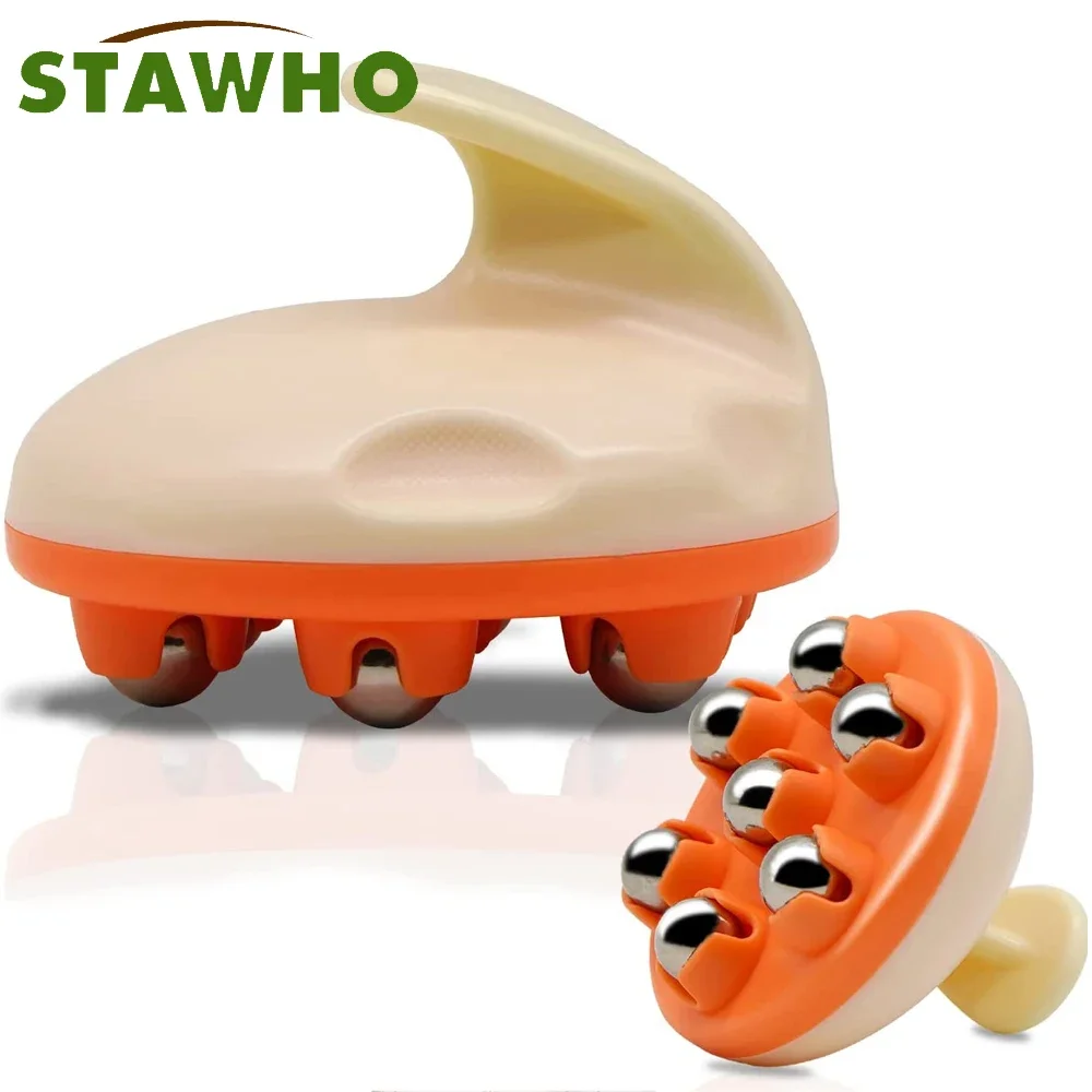 7-Bead Body Ball Roller Massager Professional Anti Cellulite Muscle ...