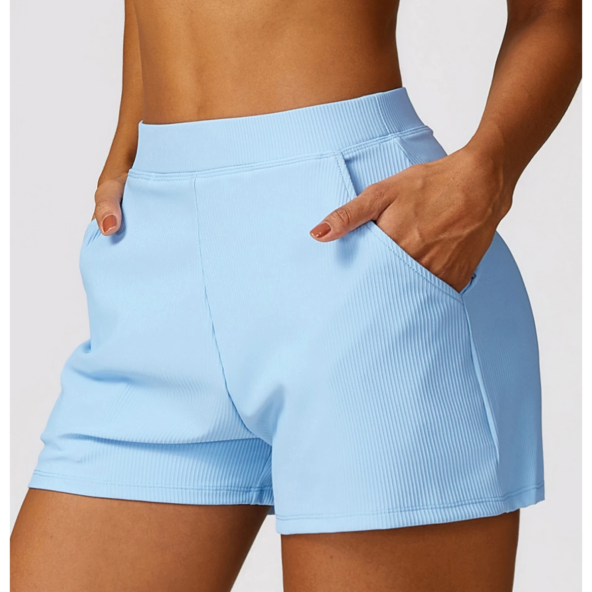 Sportswear-Woman-Gym-Rib-Loose-Casual-Sports-Short-Gym-Woman-Quick ...