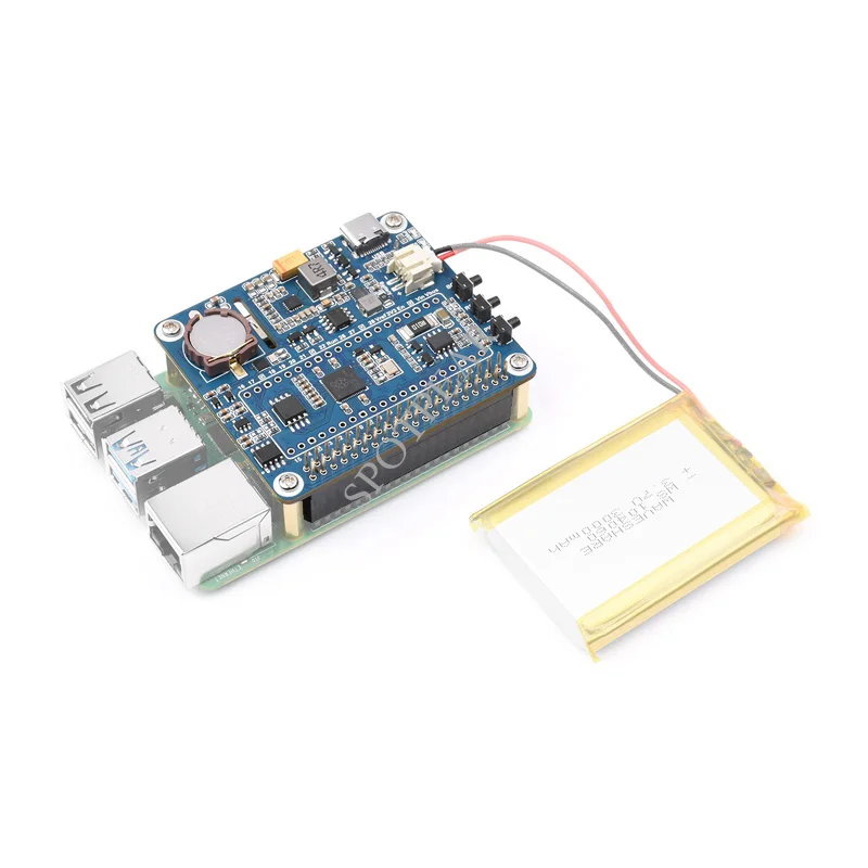 Raspberry-Pi-3B-4B-ZERO-Power-Management-UPS-HAT-power-control-board ...
