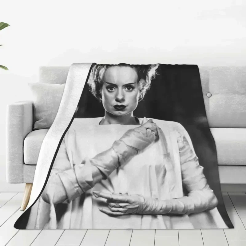 Classic Bride Of Frankenstein Blankets Warm Flannel Horror Film Throw ...