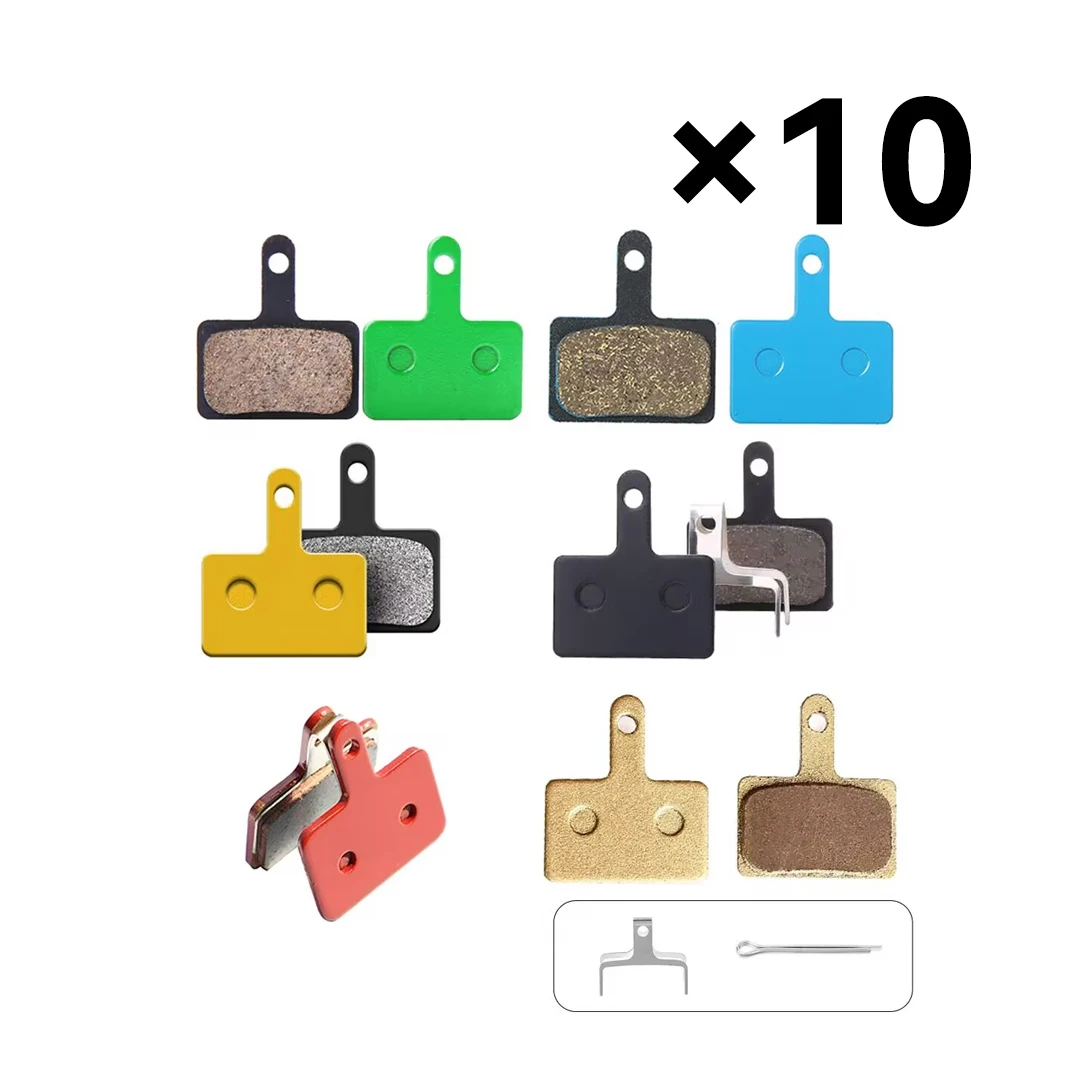 10 Pairs MTB Mountain Hydraulic Bicycle Disc Brake Pads Resin Sintering ...