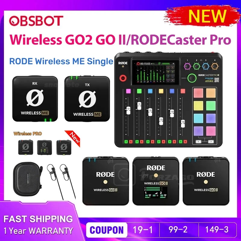 Rode-Wireless-Pro-Go2-Rode-Caster-Pro-II-2-4G-sistema-de-micr-fono ...