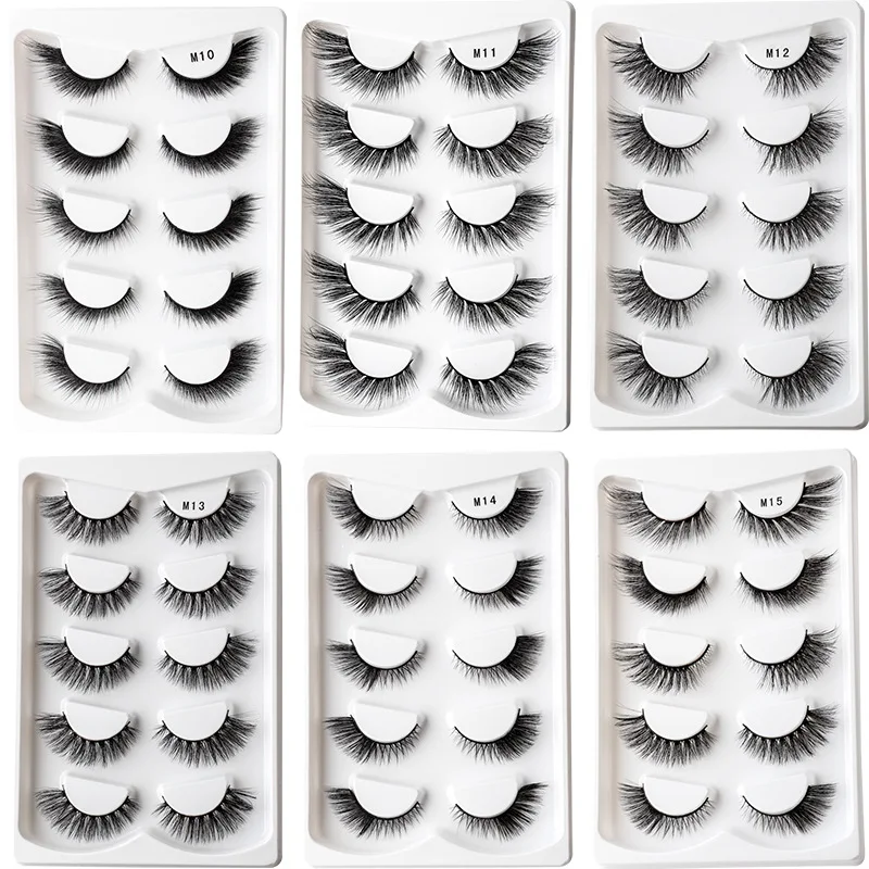 New-Cat-Eye-Lashes-Faux-Mink-Eyelashes-Natural-Long-Full-Strip-Lashes ...