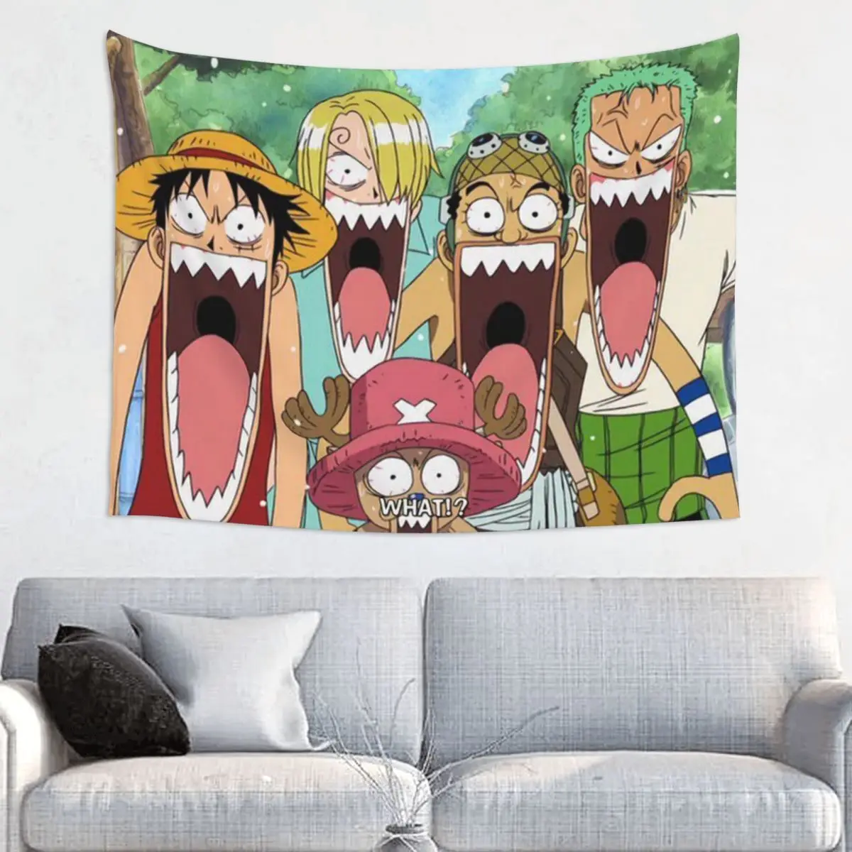 Luffy Zoro Tony Chopper Anime Tapestry for Bedroom Aesthetic Tapestries ...