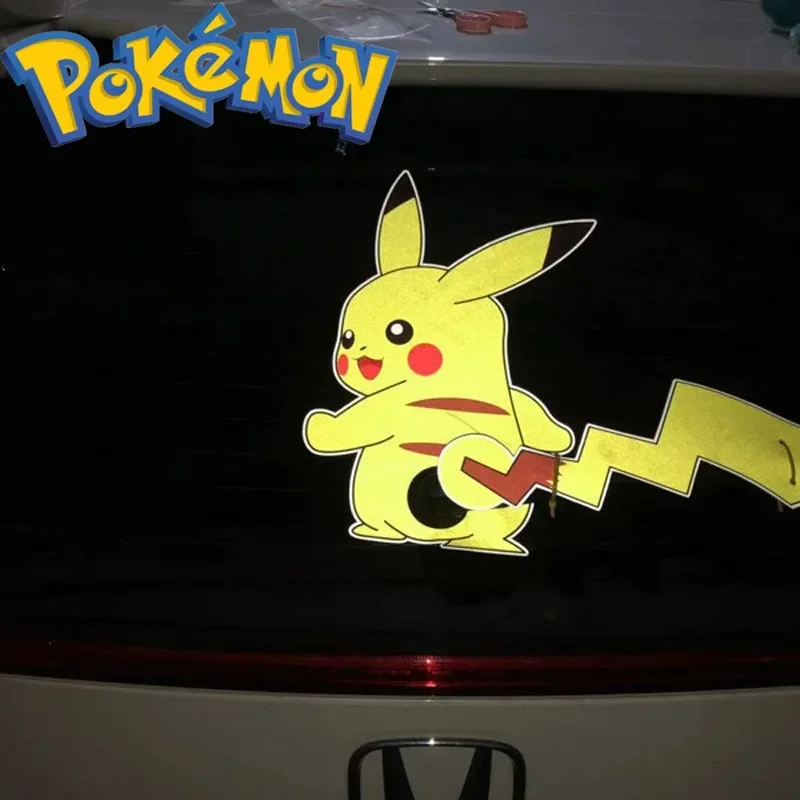 Pokemon-Cute-Pikachu-Reflective-Wiper-Decorative-Stickers-Car-Rear ...