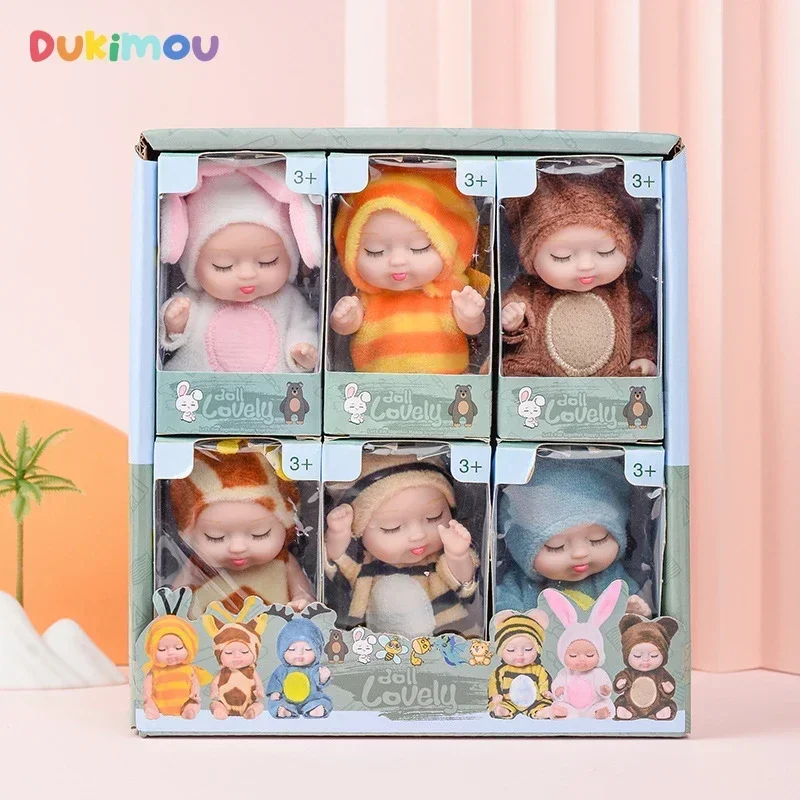 3-5inch-Cute-Sleeping-Baby-Doll-Simulation-Reborn-Kit-Box-BJD-Dress-Up ...
