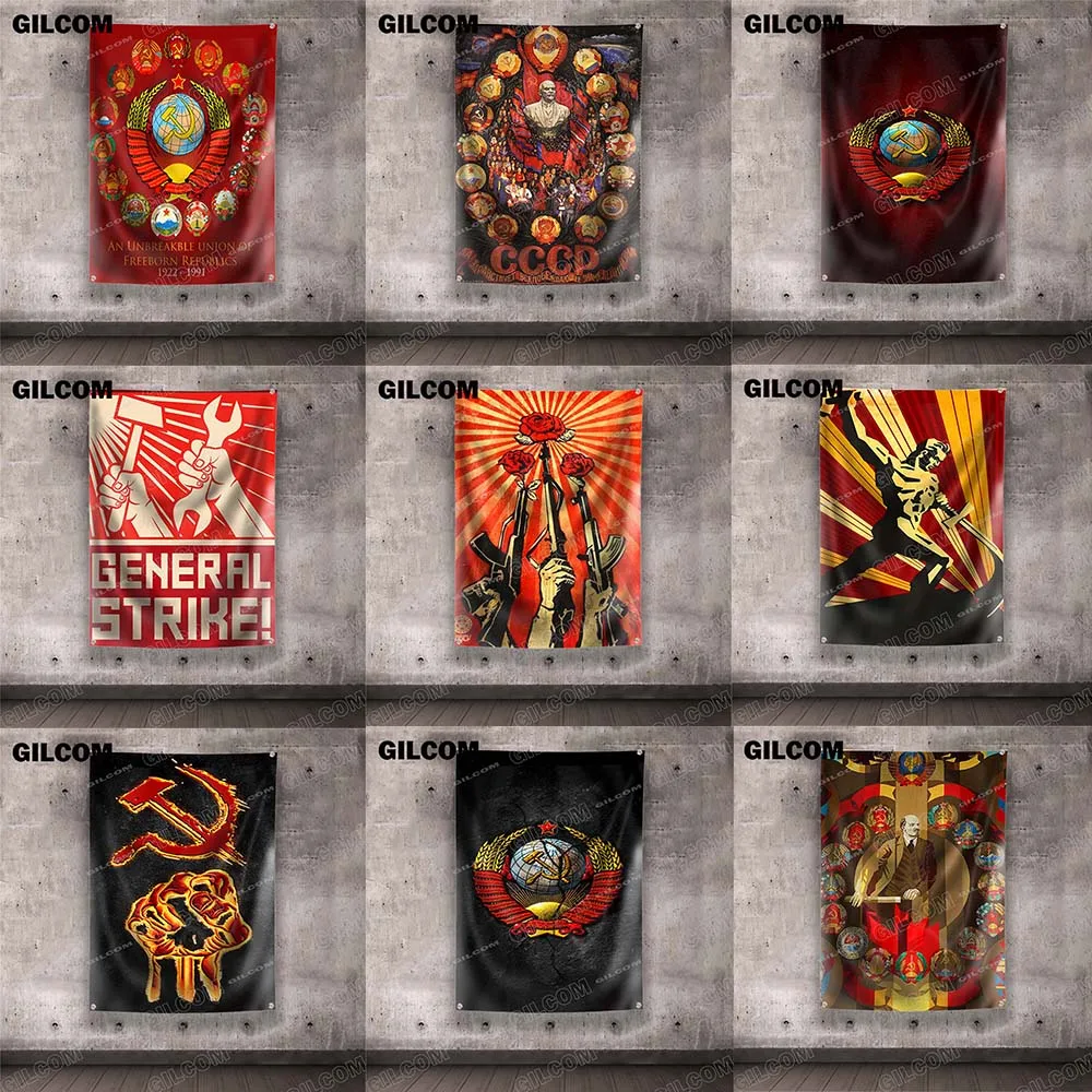 Insignia-de-Lenin-de-la-bandera-del-CCCP-de-Rusia-cartel-del-ej-rcito ...